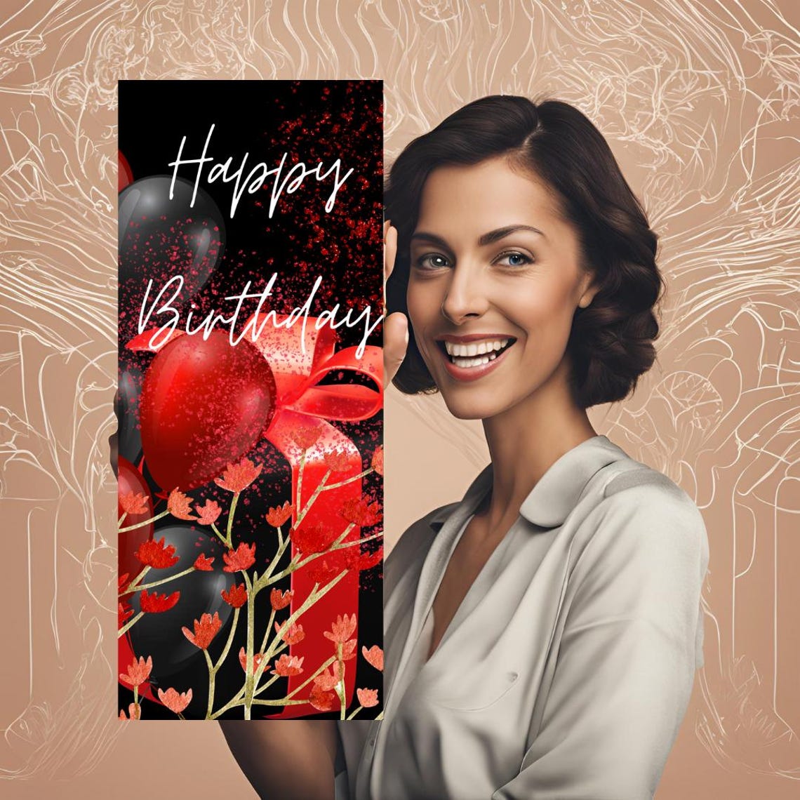 Electronic Birthday Card Birthday E-card Animated Birthday Card Digital ...