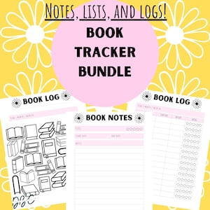 Book Tracker Bundle Daisy Design Printable - Etsy
