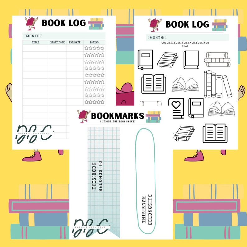 Back to School Kids Book Log - Etsy UK