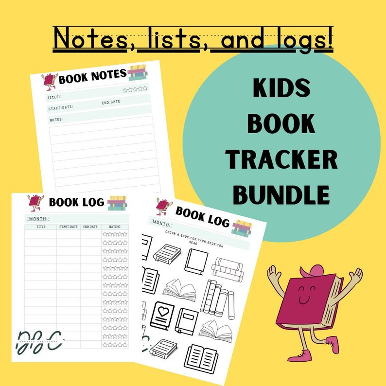 Back to School Kids Book Log - Etsy UK