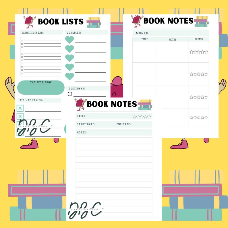 Back to School Kids Book Log - Etsy UK