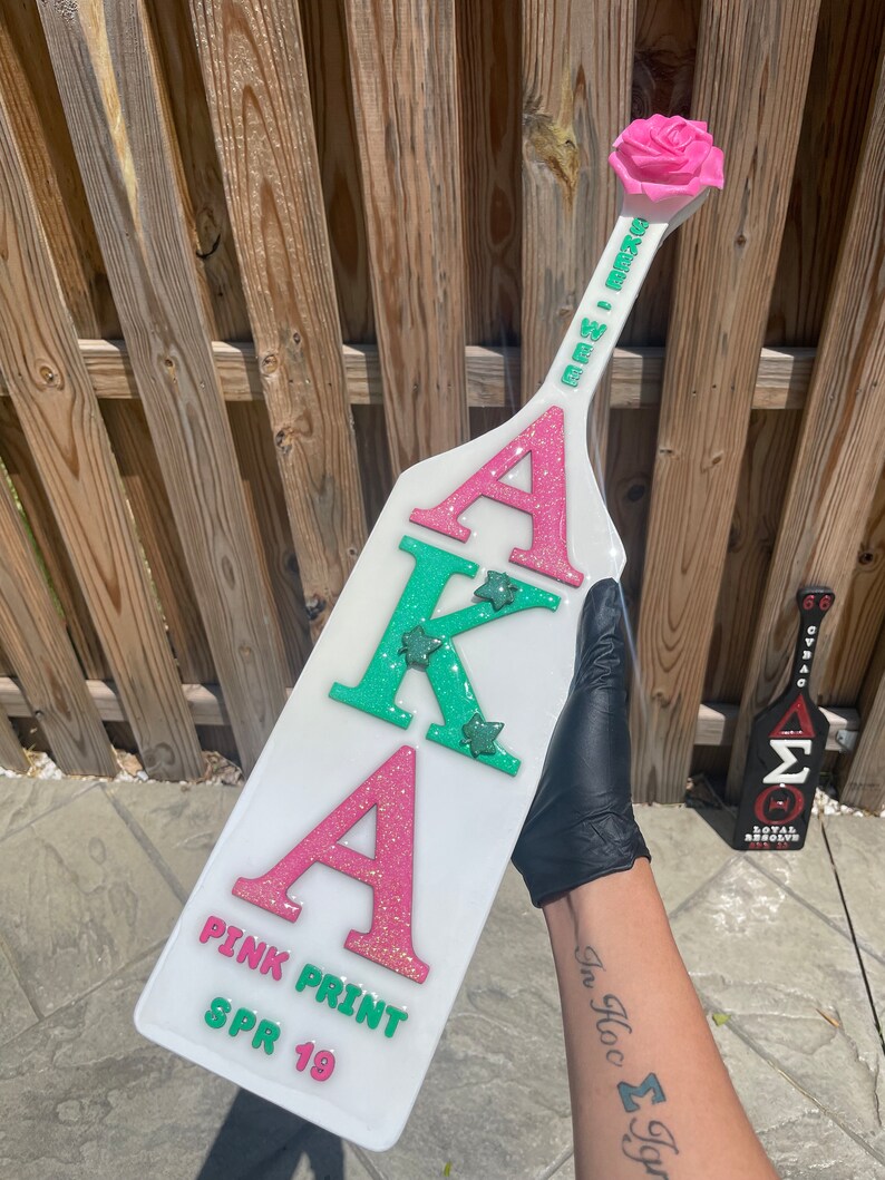 Custom Greek Letter Paddle Etsy
