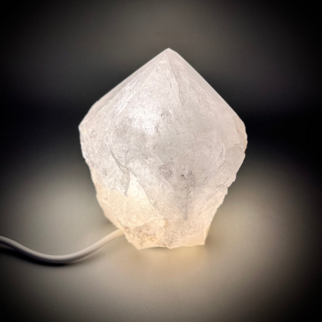 Clear Quartz Crystal Point Lamp, Quartz Crystal LED Lamp, Crystal Desk ...