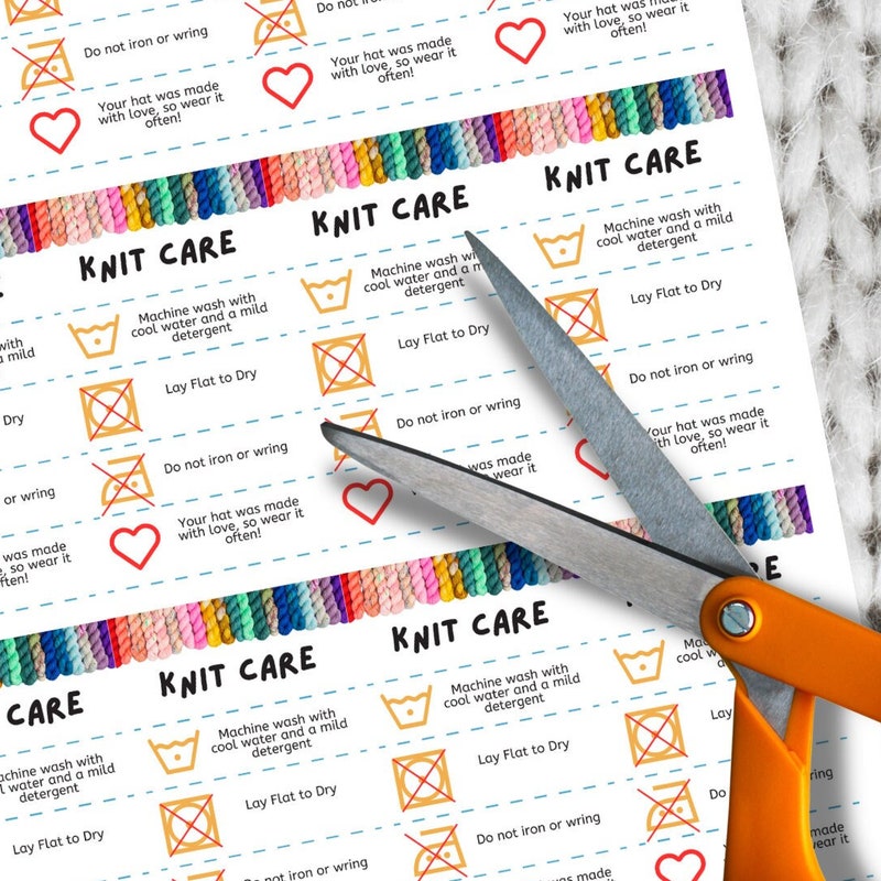 Printable Knitting Labels - Etsy