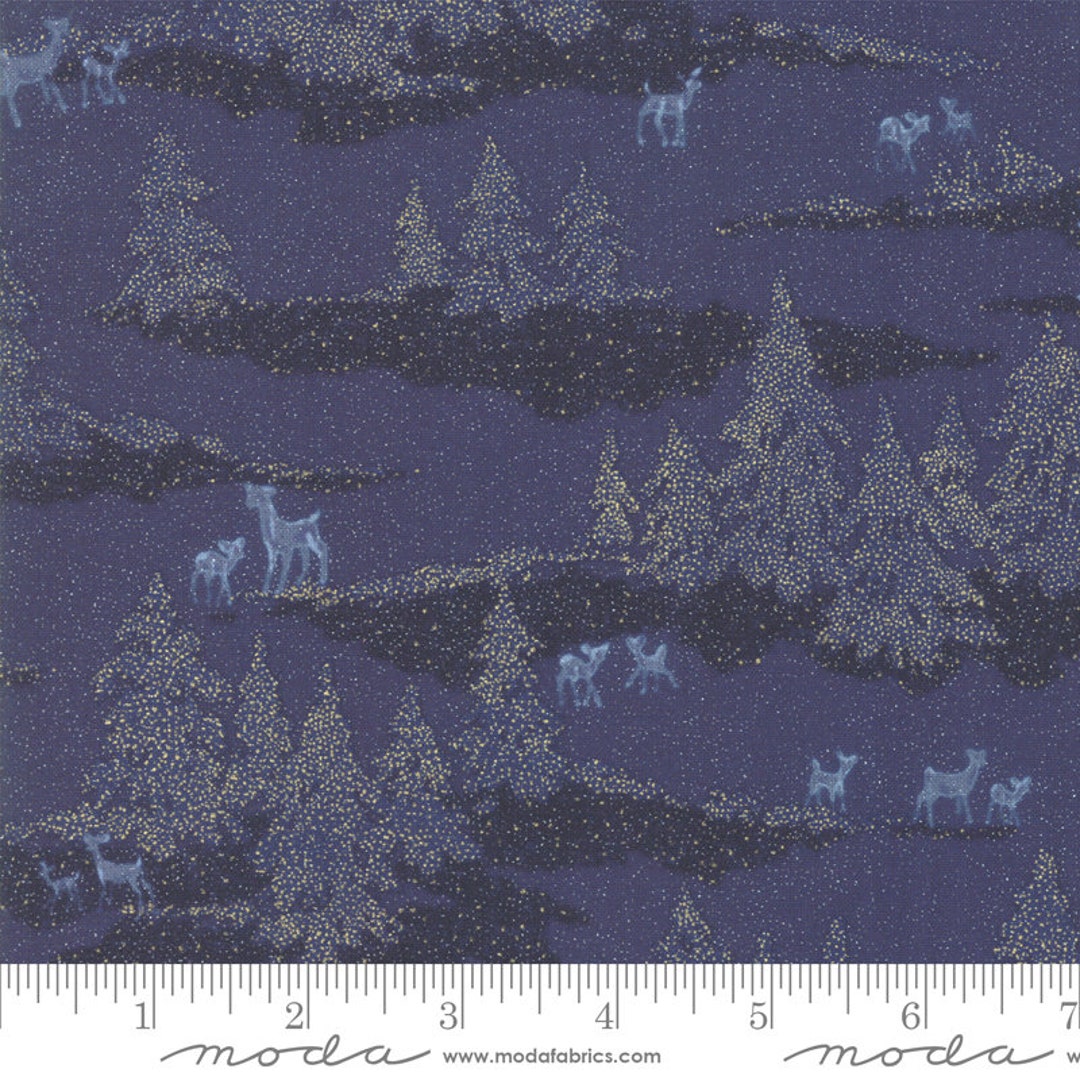 Moda Forest Frost Glitter Night Sky 33522 16MG fabric by the - Etsy