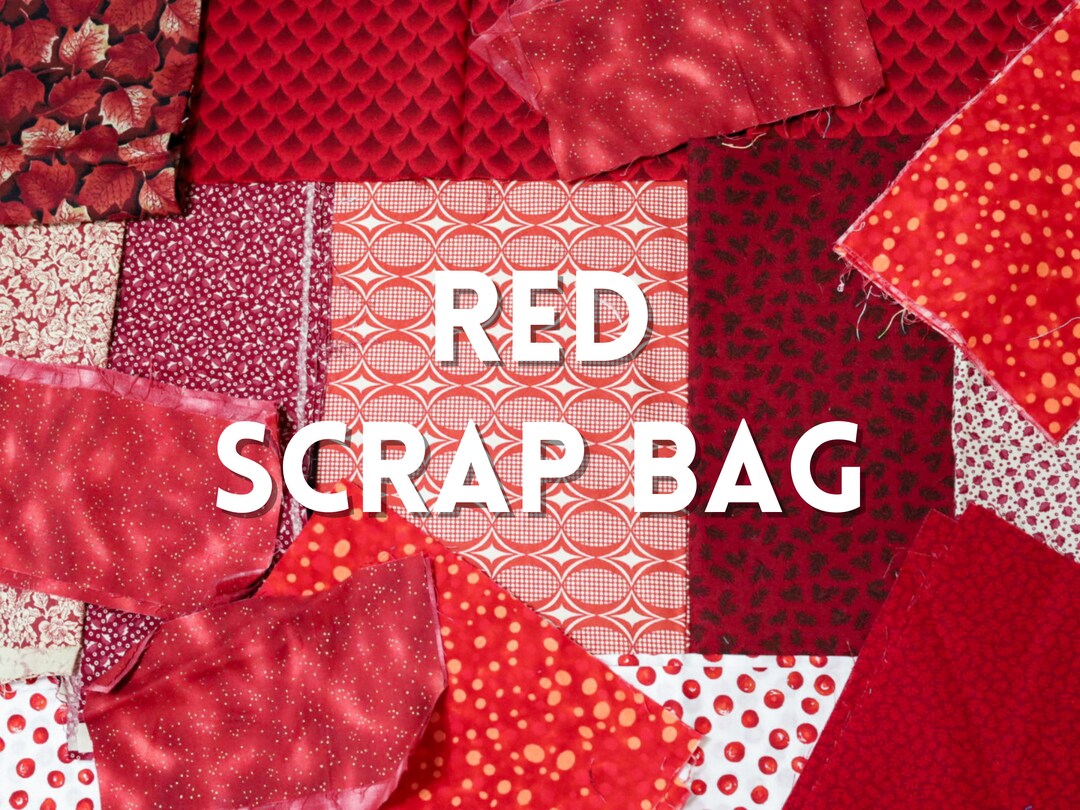 Red Scrap Fabric Bundle for Quilting - Cotton Scrap Fabric Strips ...