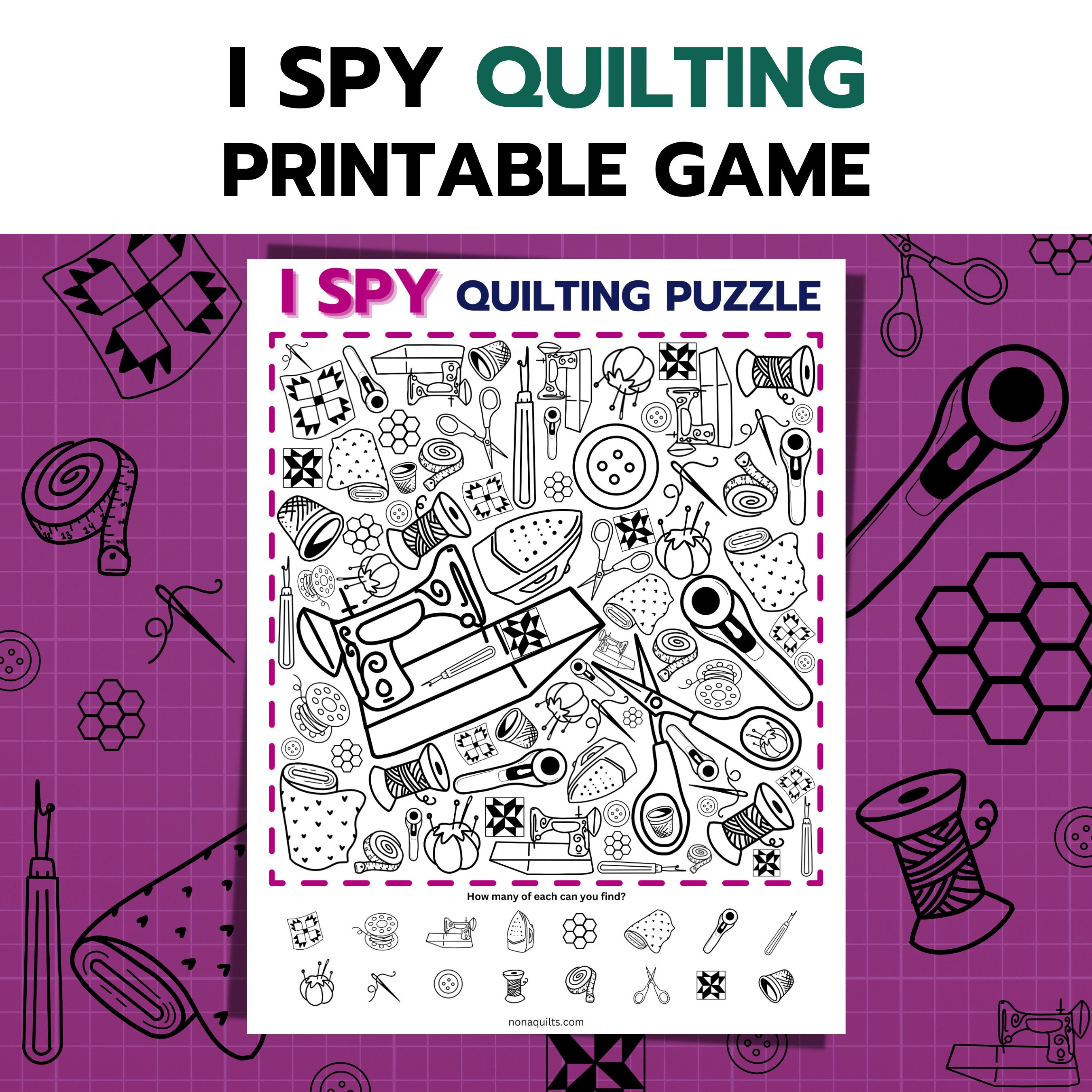 Quilting Game, Easy Sewing Game, Quilt Printable, Gift for Quilters ...