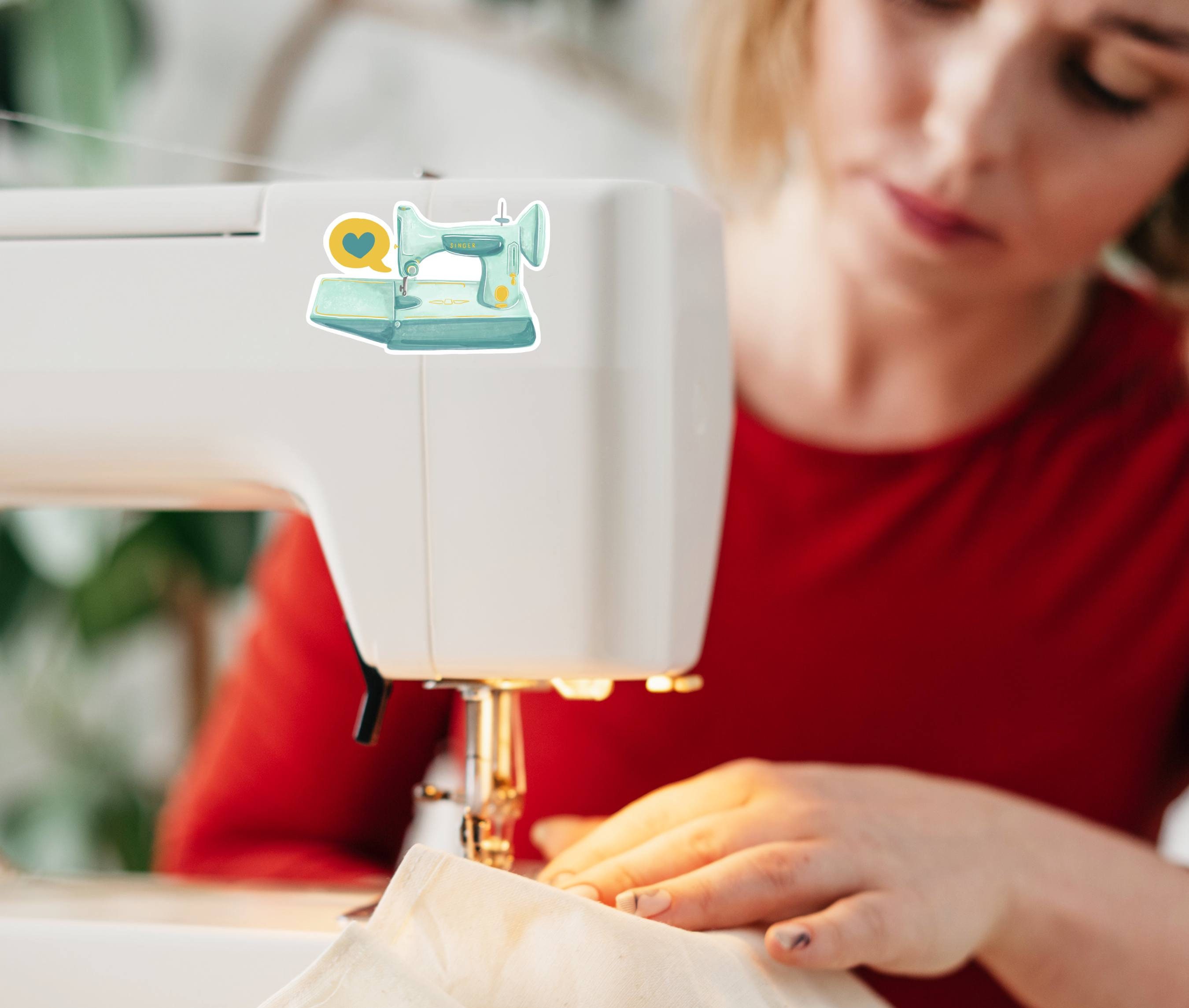 Aqua Sewing Machine Sticker Cute Sticker for Quilt Retreat Gift, Sewing ...