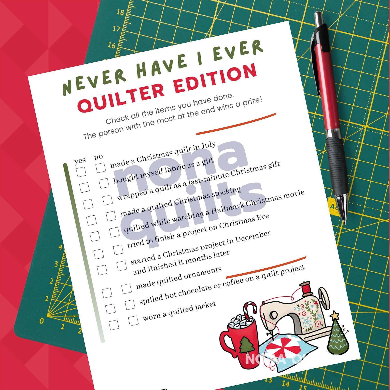 Christmas Quilt Retreat Game: Never Have I Ever - Quilter Edition ...