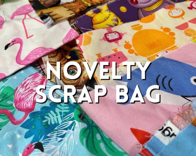 Fabric Scrap Bag 12oz. Novelty Scraps, Fussy Cut Fabric, Ephemera, Kids ...
