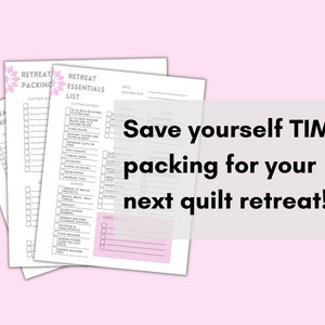 Quilt Retreat Packing Checklist: Printable Sewing Organizer (PDF) - Etsy