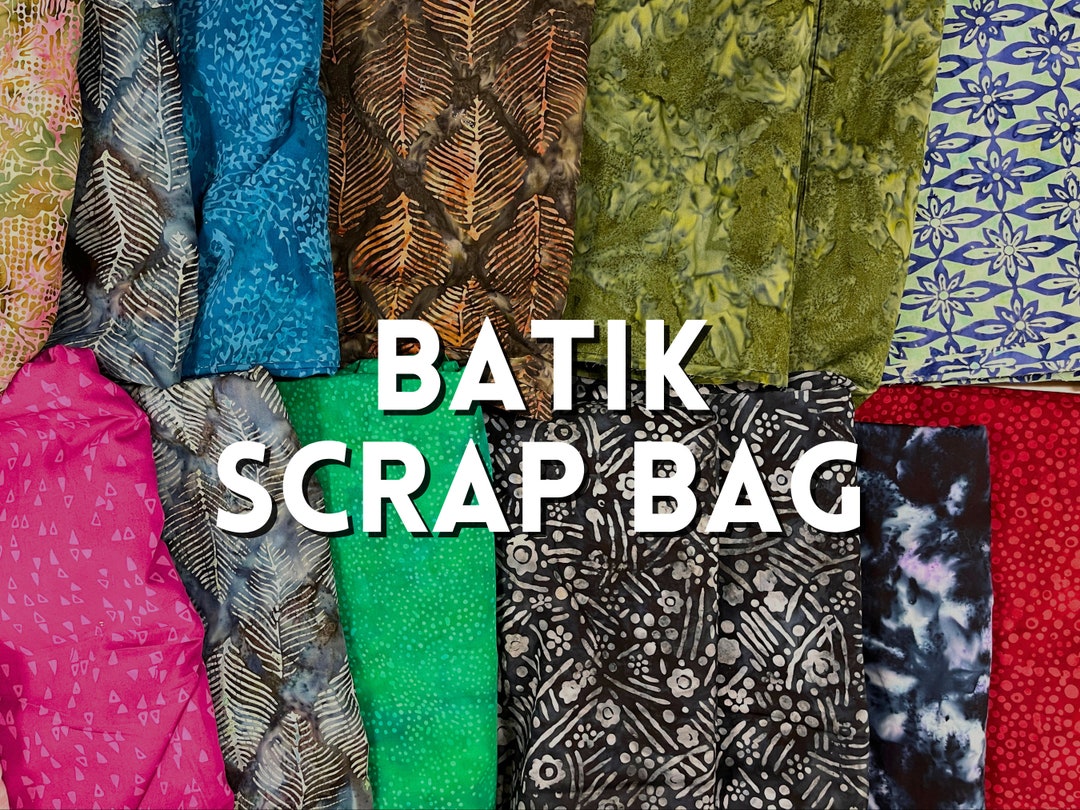 Batik Fabric Scrap Bag: 12oz Quilting Cotton Prints - Etsy