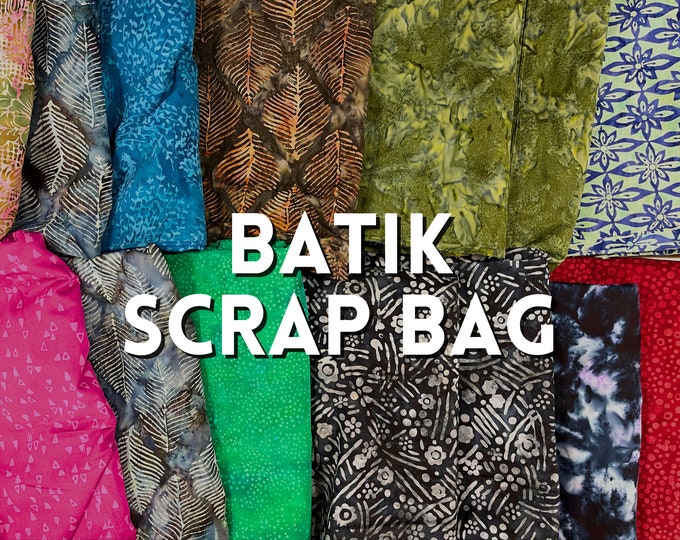 Batik Fabric Scrap Bag: 12oz Quilting Cotton Prints - Etsy