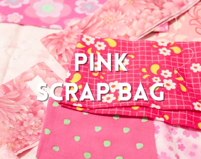 Pink Cotton Fabric Scrap Bundle: Quilting & Craft Projects - Etsy