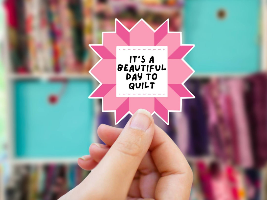 Quilt Block Sticker - Funny Sticker for Quilt Retreat Gift, Sewing Bee ...