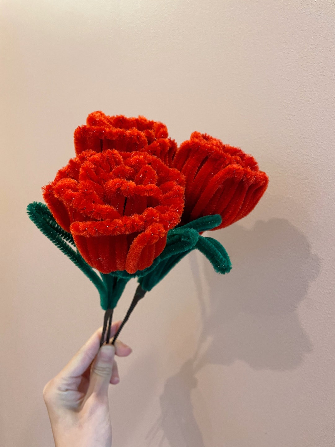 Pipe Cleaners Rose DIY Kit for 3, Handmade Flower Bouquet, Graduation ...