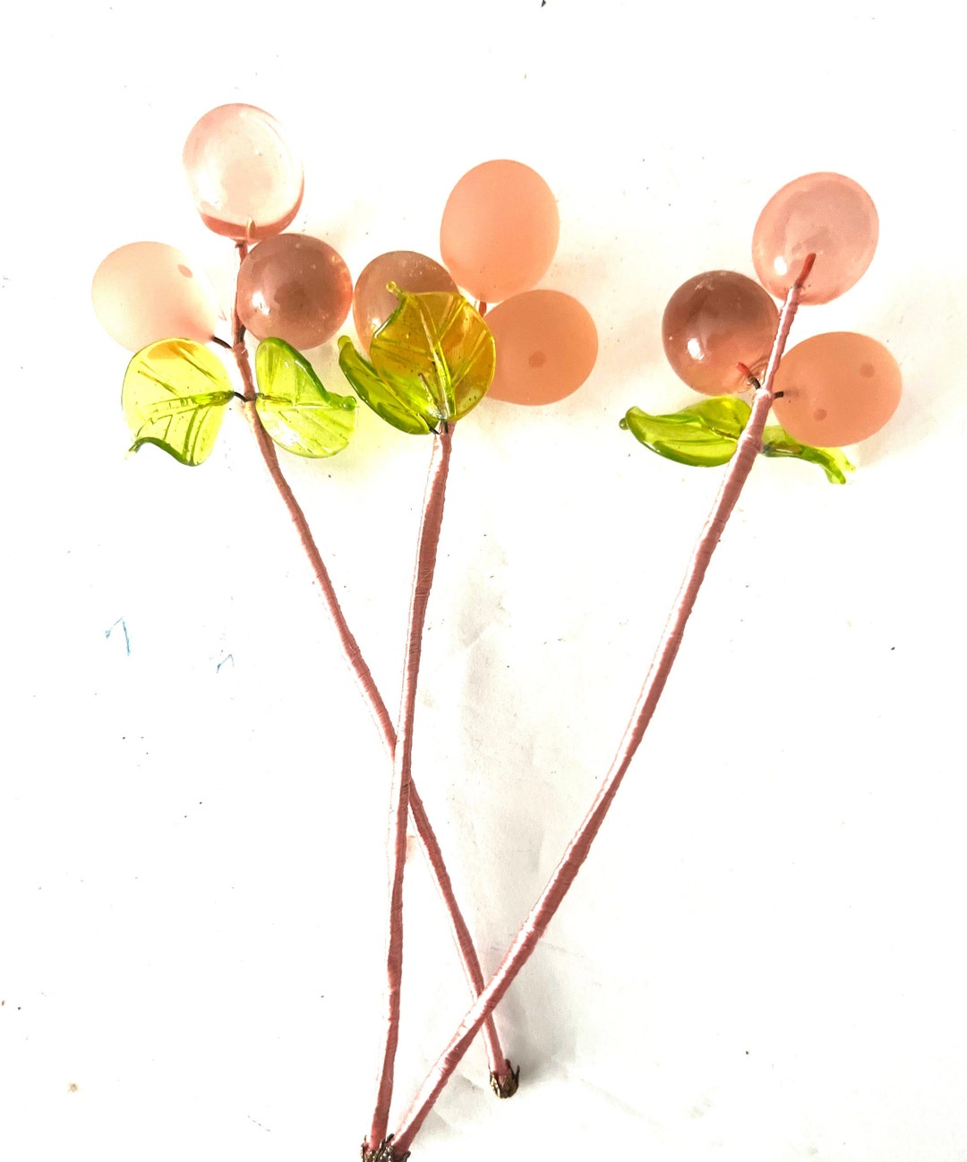 Mid Century Hand Blown Glass Flowers Cluster Flowers Glass - Etsy