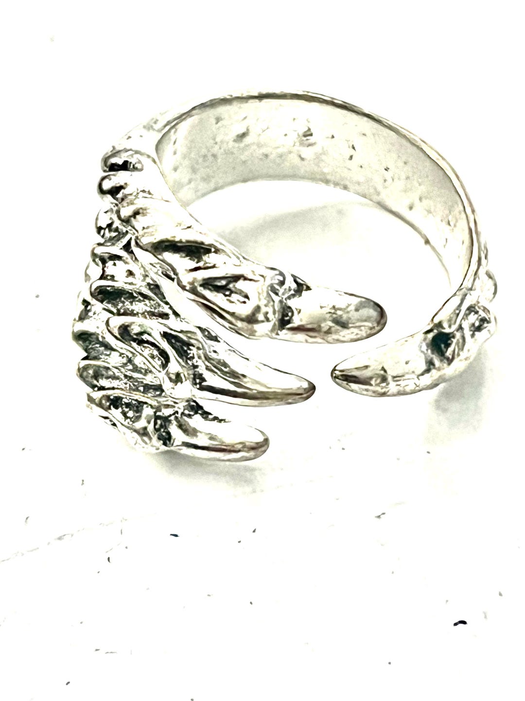 Vintage Silver Tone Hand Bone Ring Size 7 - Etsy