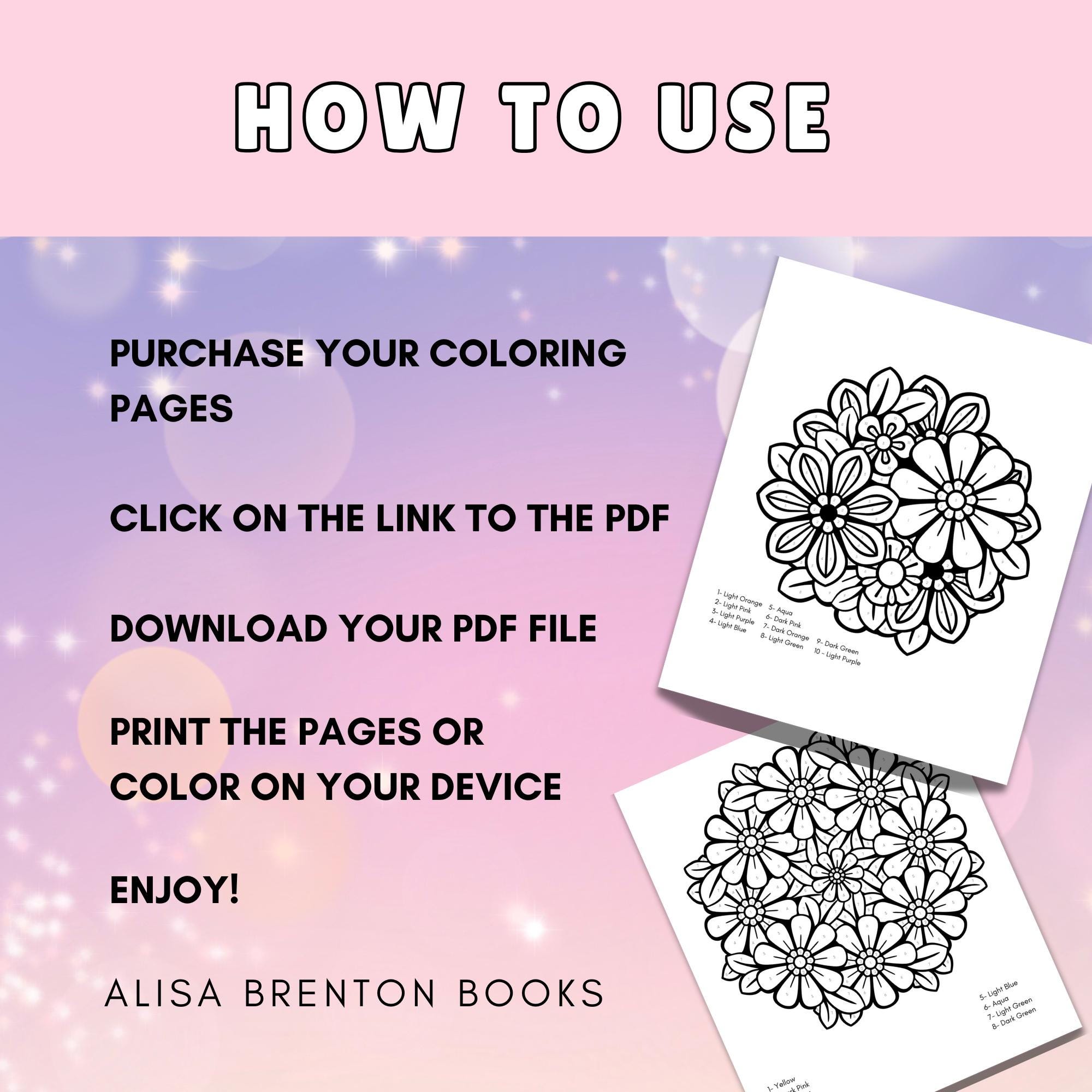 Color by Number Big Bundle: Mandala, Floral & Landscape Designs (PDF ...