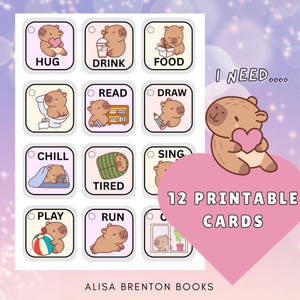 Capybara ESSA Communication Cards: Printable Nonverbal Accessory ...