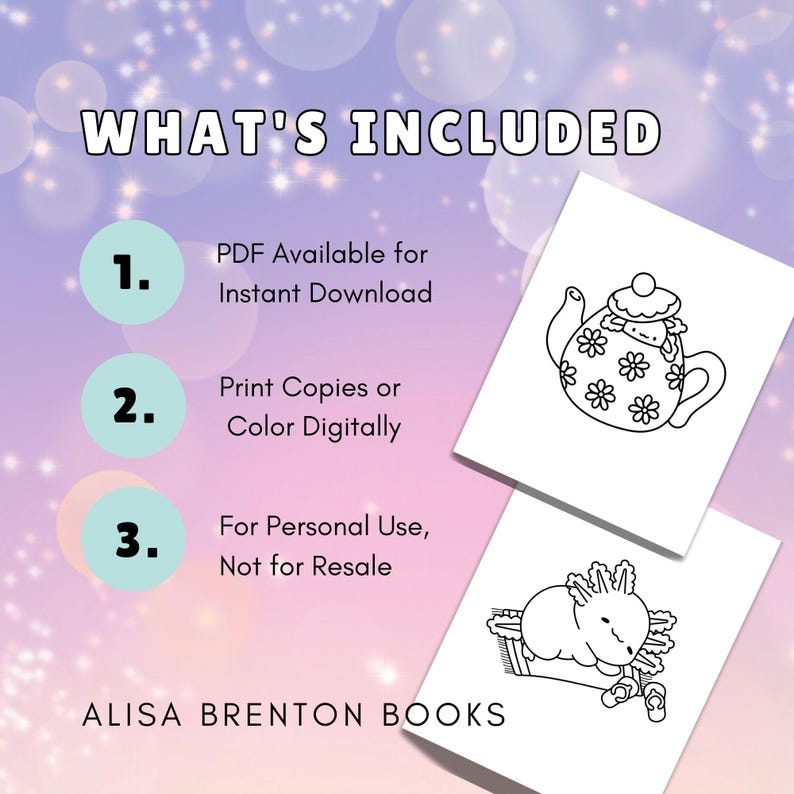 Axolotl Coloring Pages | 10 Bold & Easy Designs (PDF Download - Etsy