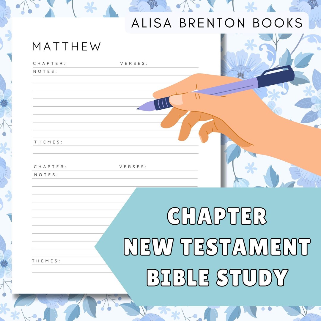 New Testament Bible Study | Chapter Notes, Printable Notebook (PDF) - Etsy