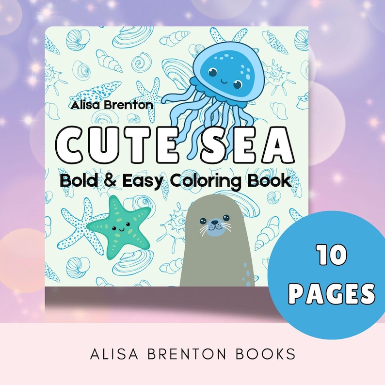 Cute Sea Coloring Pages | Kawaii Coloring | Adorable Ocean Animals | 10 ...