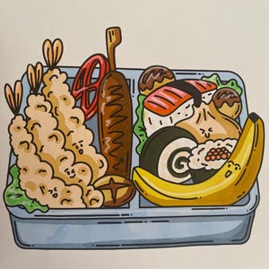 Bento Box Coloring Pages | 10 Coloring Sheets | Japanese Food Coloring ...