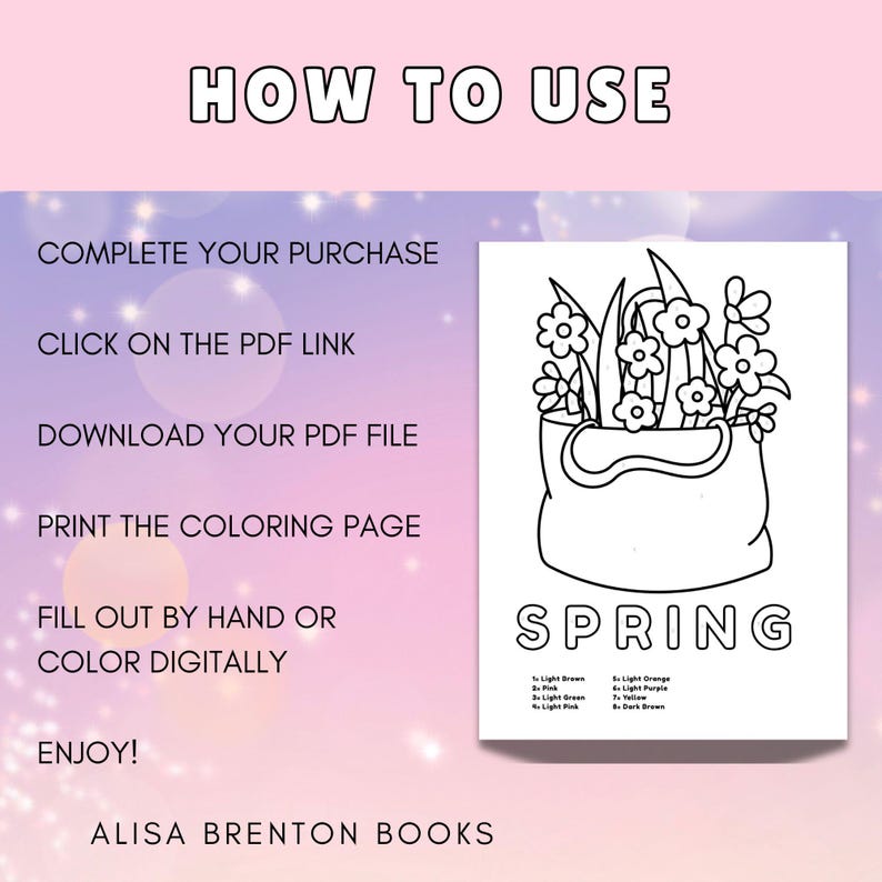 Spring Flowers Color by Number Worksheet: Easy Classroom Activity (PDF ...