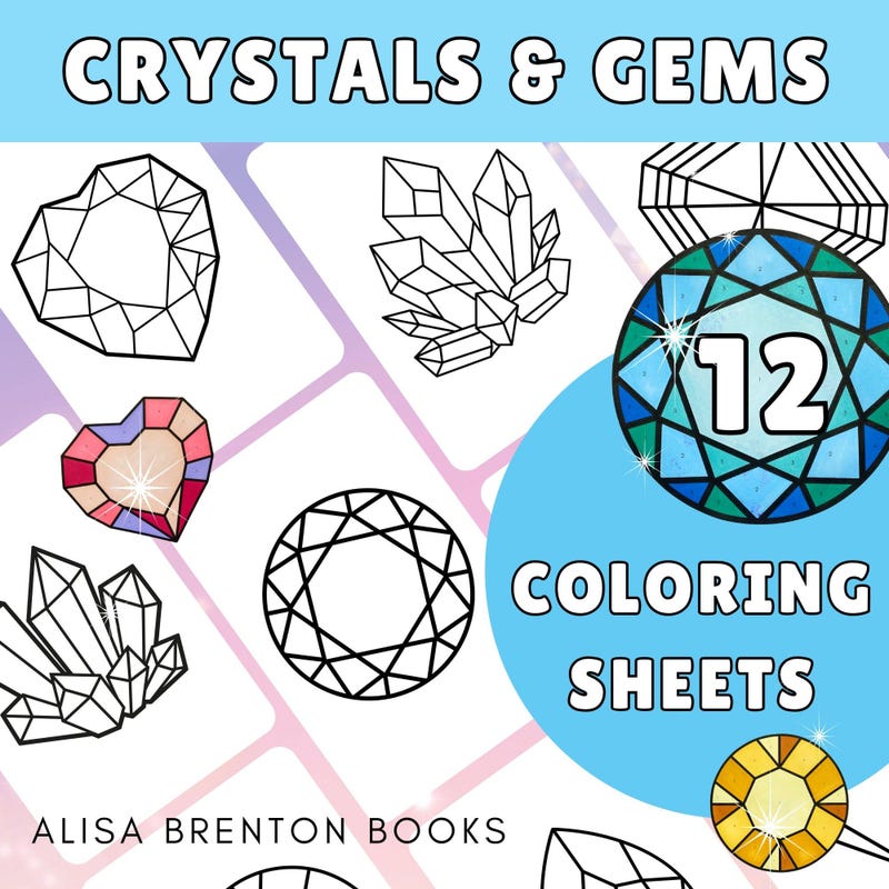 Coloring Pages With Gems - Etsy