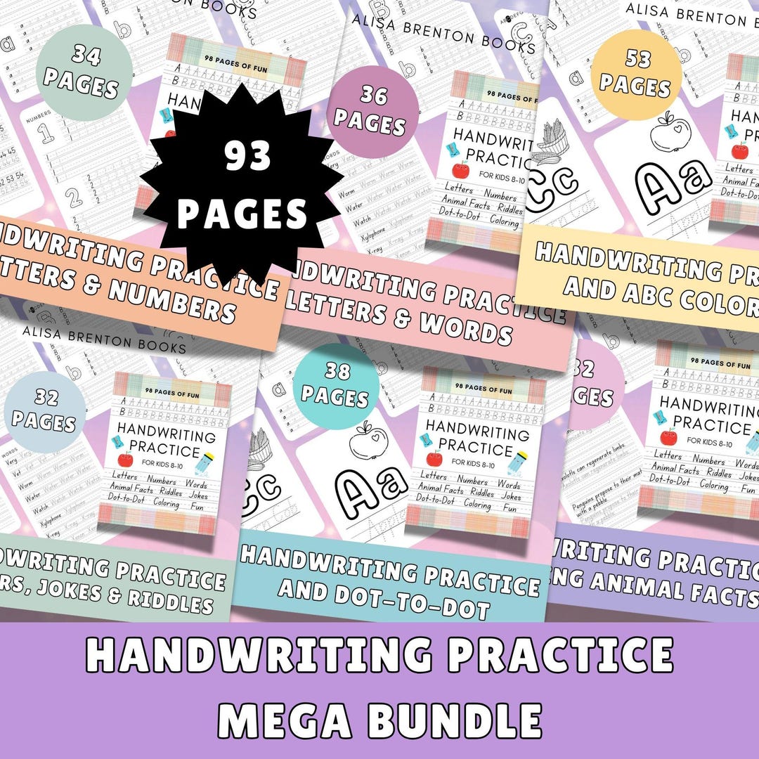 Handwriting Practice Mega Bundle | Letter and Number Tracing | Words ...