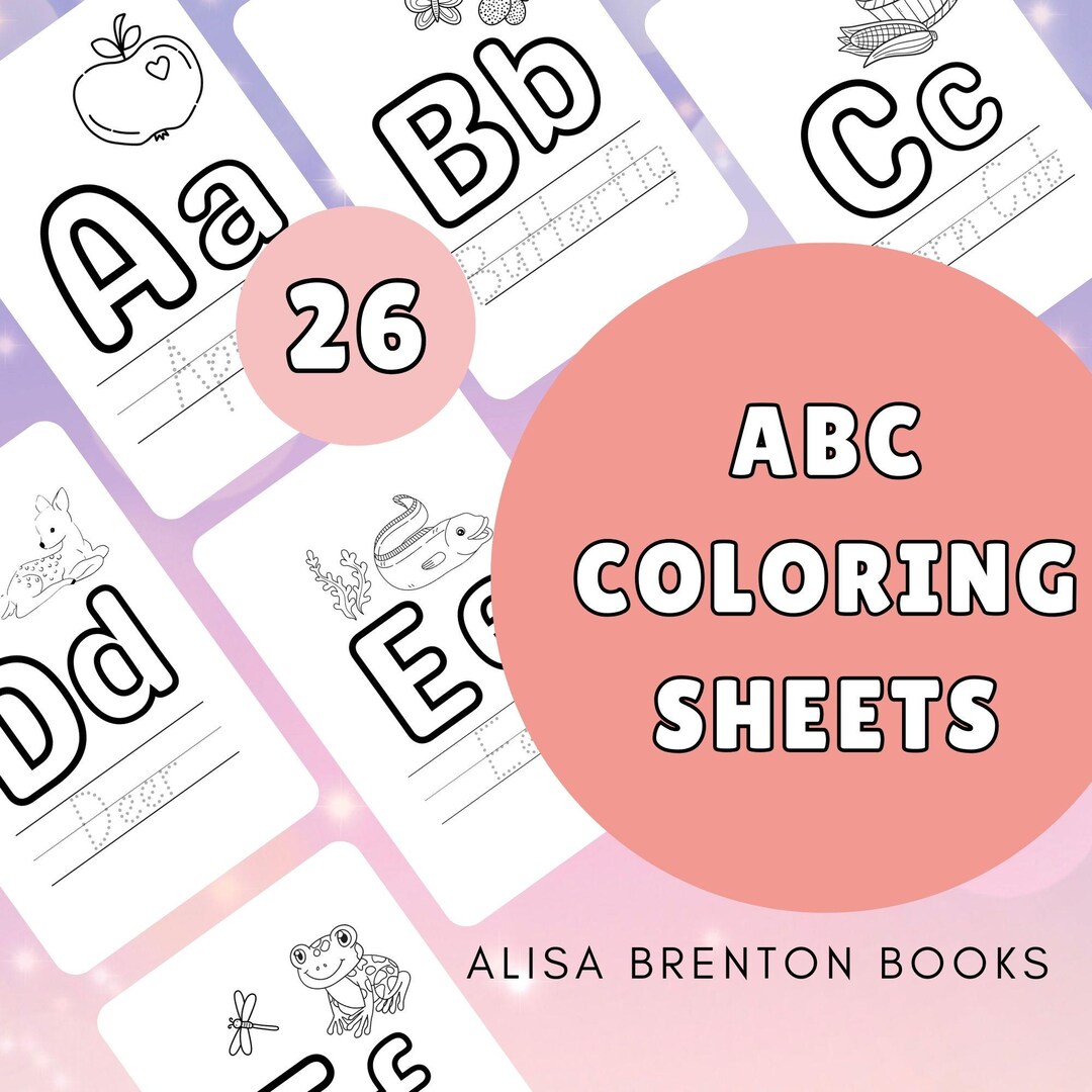 ABC Coloring | Alphabet Coloring | Handwriting Practice | 26 Pages ...
