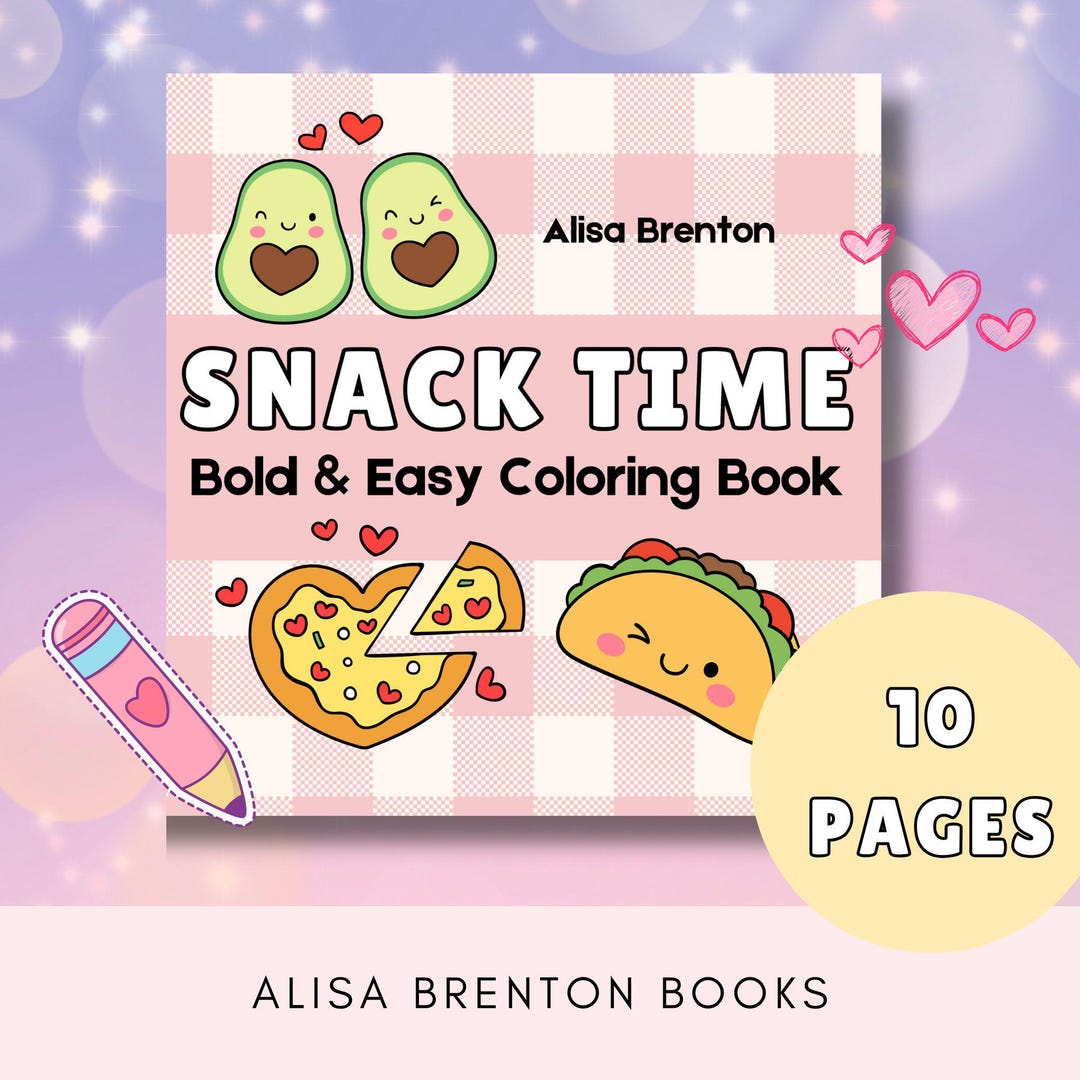 Snack Time Coloring Pages: 10 Fun & Simple Food Designs (PDF Download ...