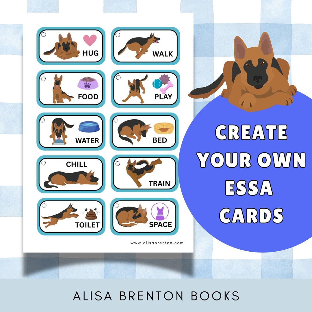 German Shepherd ESSA Communication Cards | Printable DIY (PDF) - Etsy