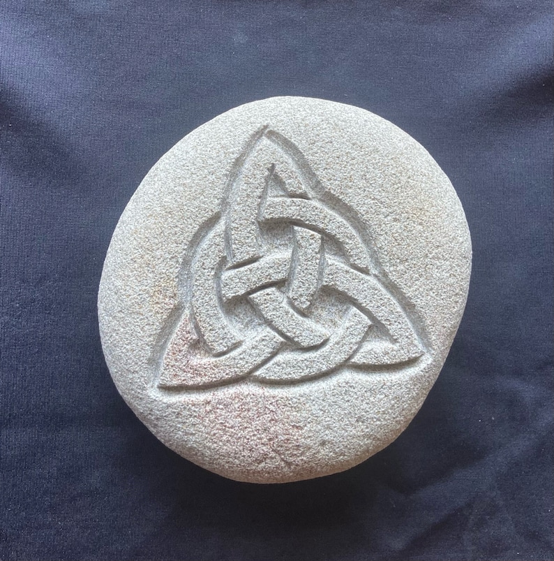 Stone Carved Celtic Triquetra and Circle of Eternity - Etsy