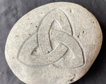 Trinity Knot Engraved Worry Stone, Free Personalized Engraving, Celtic ...