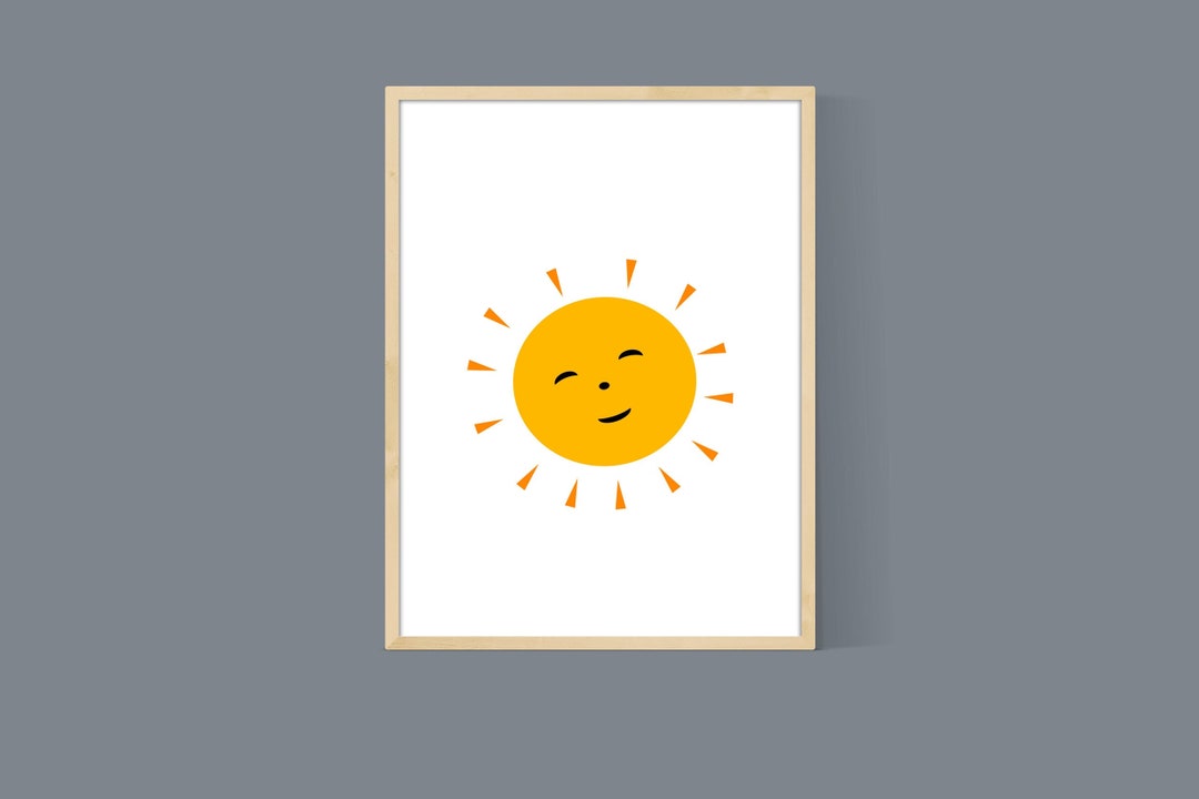 Sun Poster Positive Wall Art for Kids Motivational Poster Positive ...