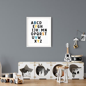 ABC Poster Printable Alphabet School Print Wall Art Educational Poster ...