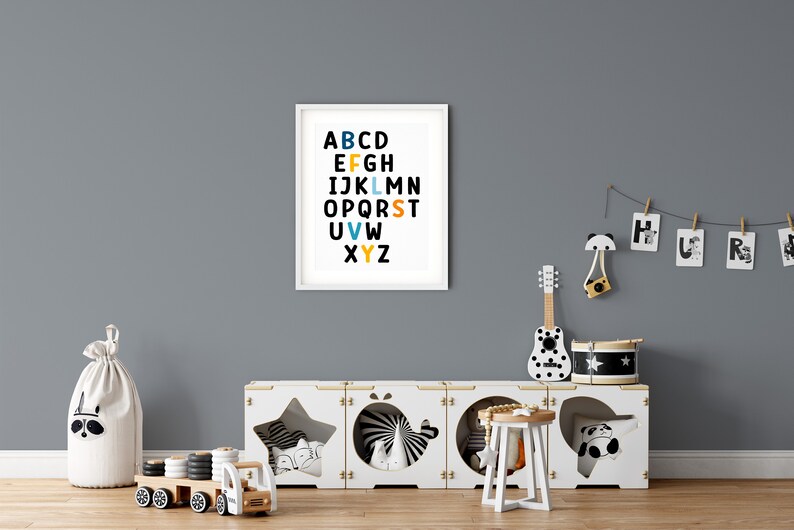 ABC Poster Printable Alphabet School Print Wall Art Educational Poster ...