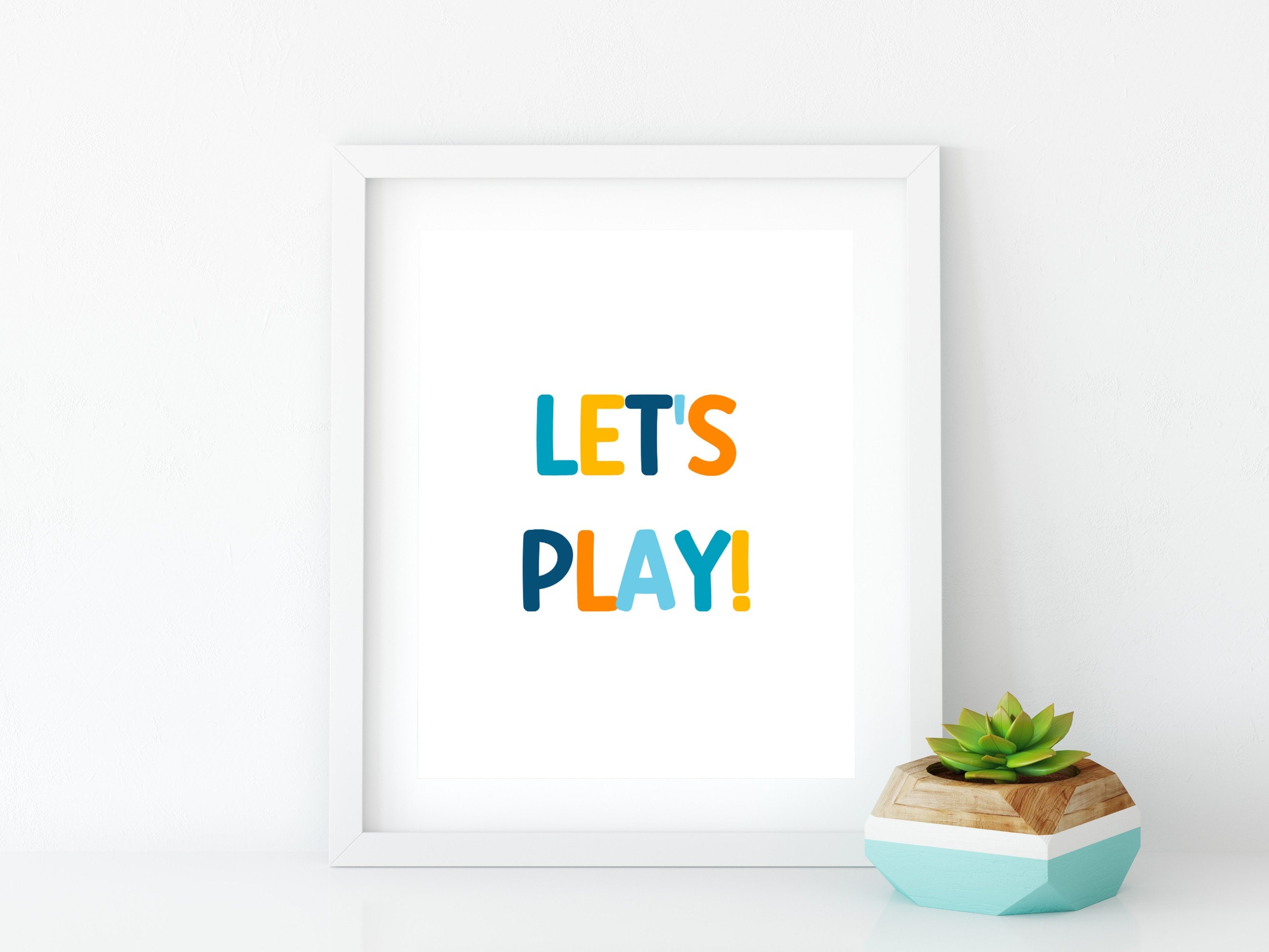 Let's Play Poster Printable Sign Playroom Decor Classroom - Etsy
