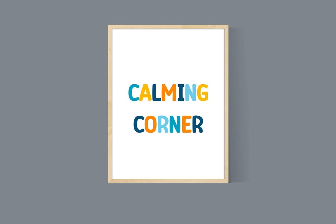 Calming Corner Printable Sign Feelings Chart Decor Wall Art Poster Calm ...