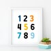 Numbers Poster 1-9 Printable Numbers School Print Wall Art - Etsy