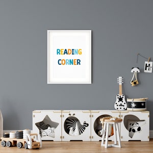 Reading Corner Printable Sign Book Reading Decor Wall Art Poster ...