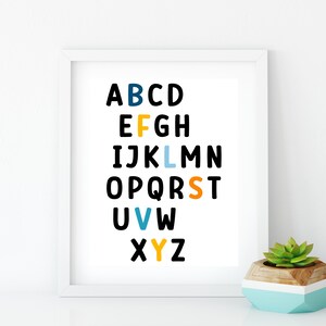 ABC Poster Printable Alphabet School Print Wall Art Educational Poster ...