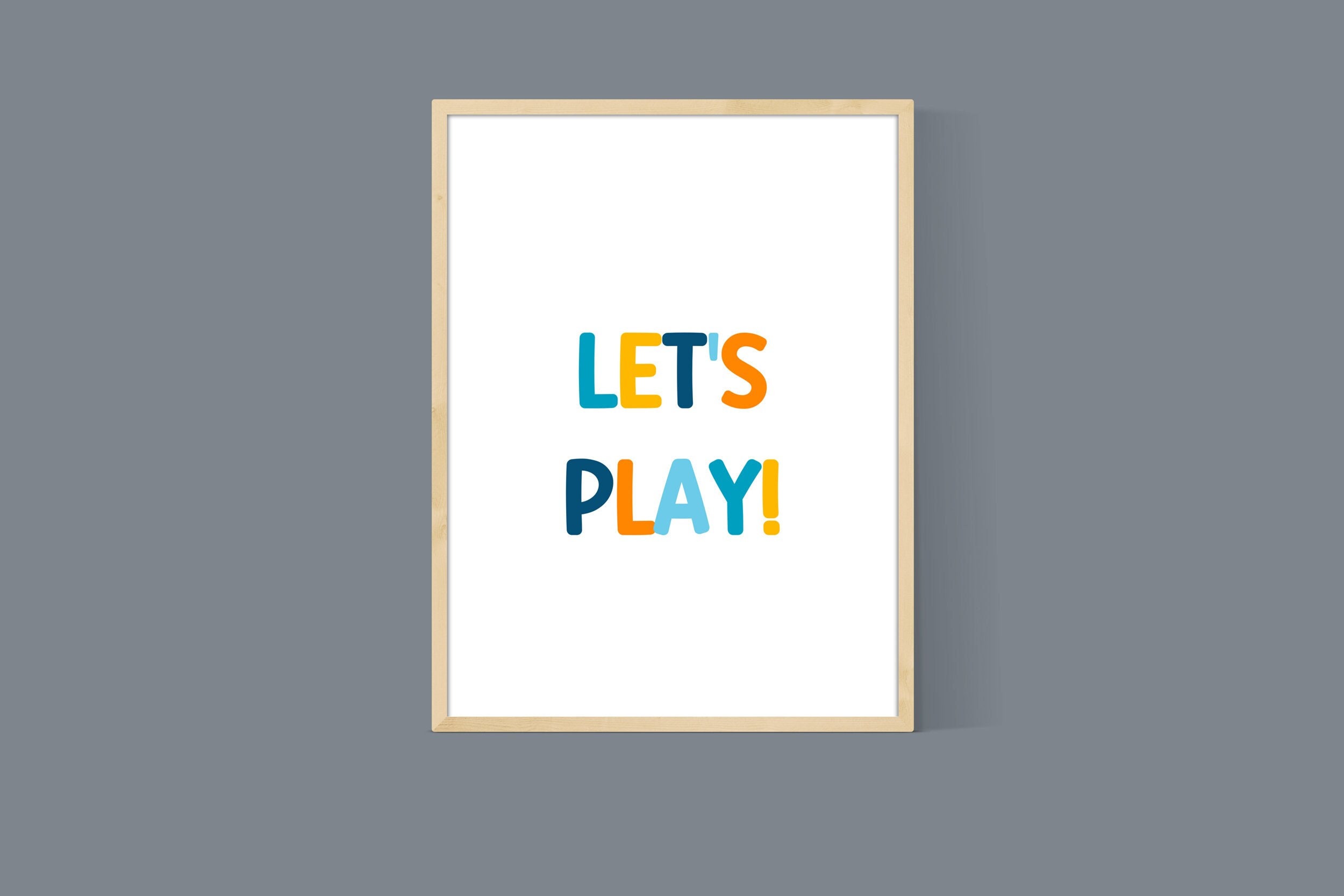 Let's Play Poster Printable Sign Playroom Decor Classroom Wall Art Sign ...