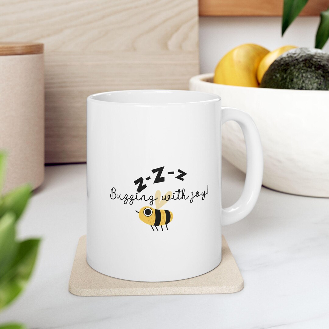 Busy Bee Ceramic Mug - Cute Coffee Cup for Nature Lovers, Gift for Bee ...