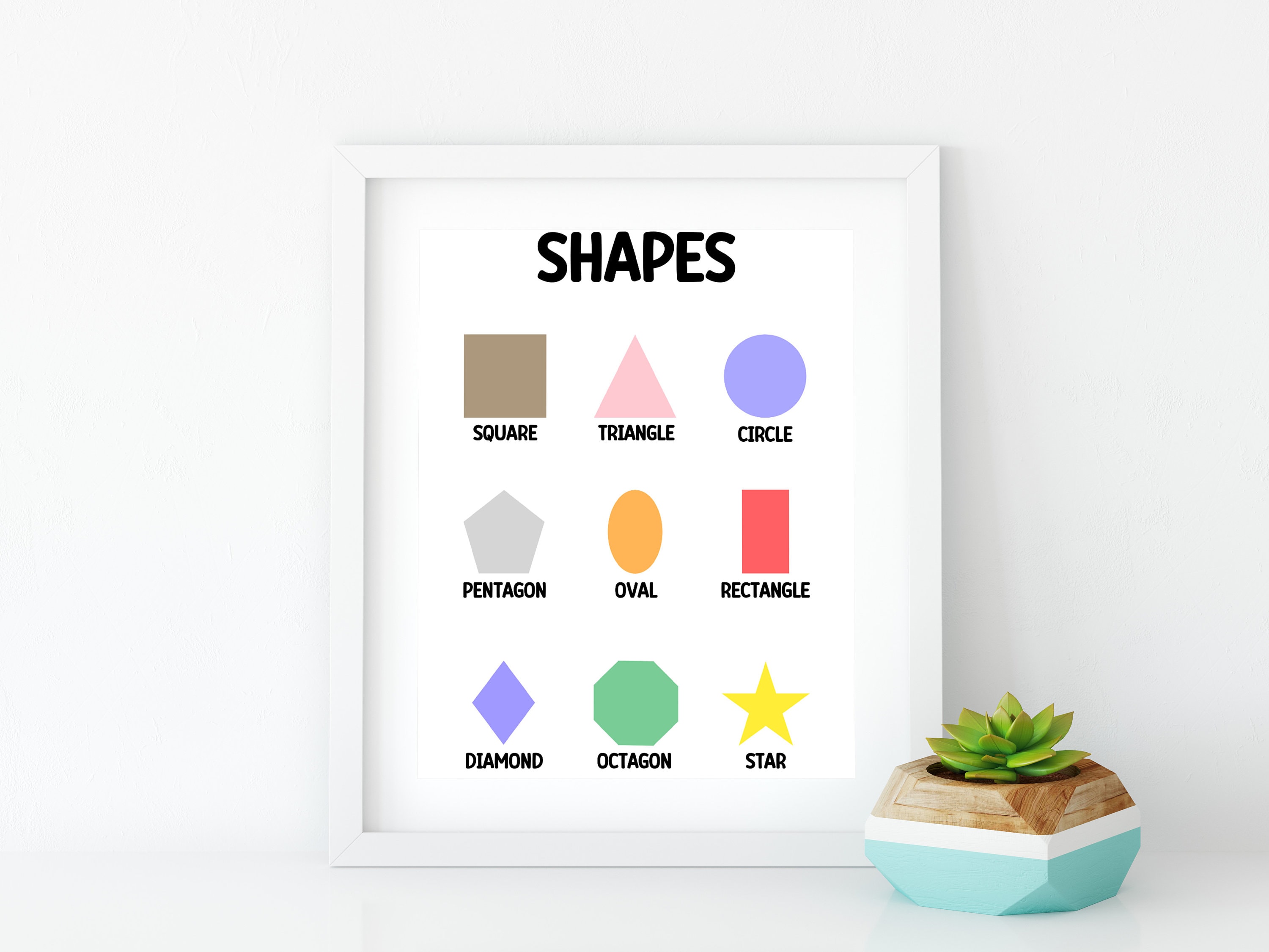 Shapes Poster Printable Art School Print Wall Art Educational Poster ...