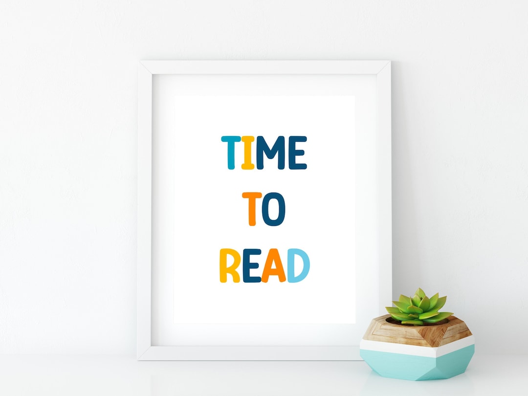 Reading Printable Sign Classroom Decor Wall Art Poster Play Room ...