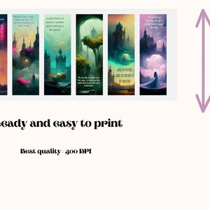 Magical Castle Bookmarks With Inspiring Quotes Digital Download for ...