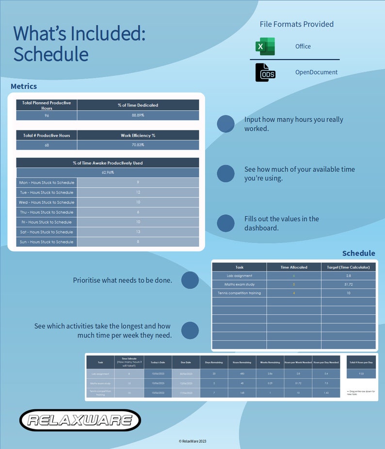 Personal Weekly Planning Toolkit - Smart Scheduling Spreadsheet and ...